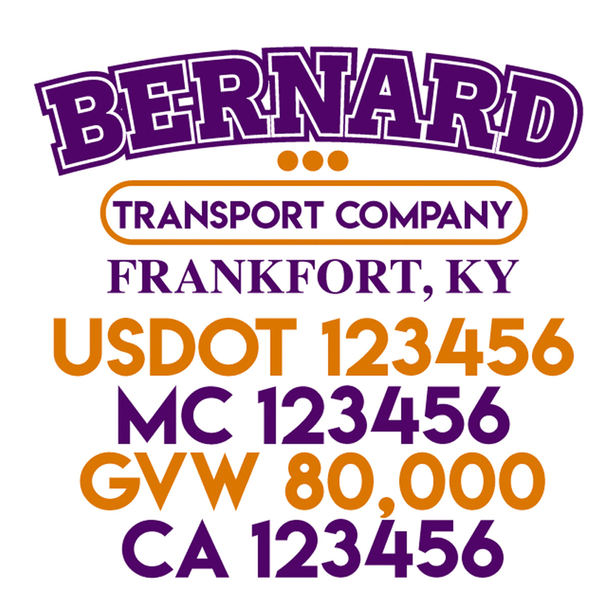 Trucking Themed Decals – FMCSA Decals