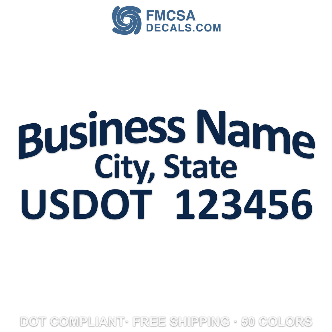 Custom US DOT & FMCSA Regulation Decals & Stickers for Business – FMCSA ...