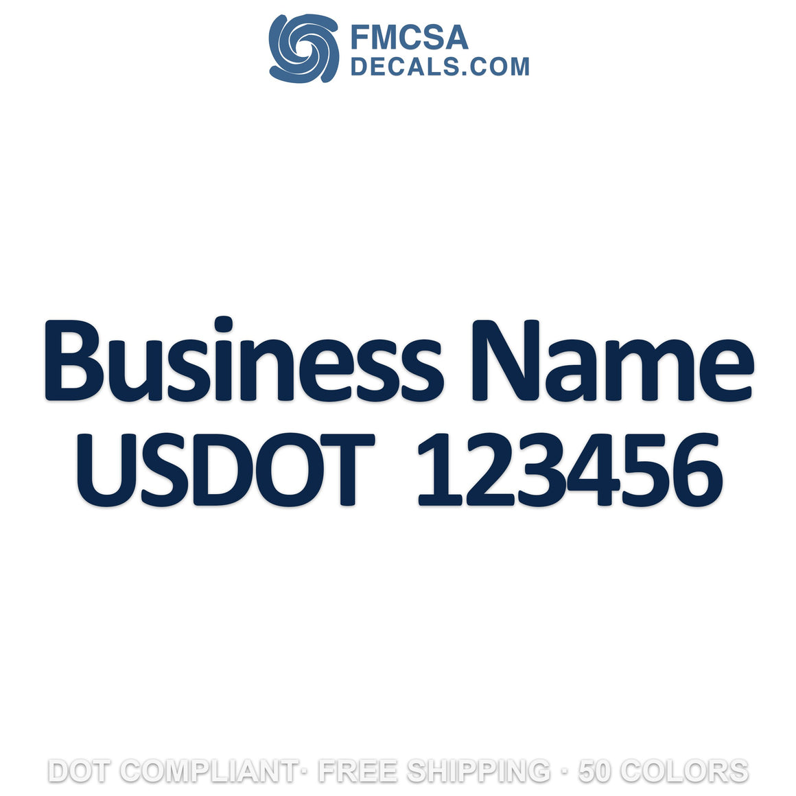 Business Name with USDOT Number Sticker Decal (Set of 2) – FMCSA Decals