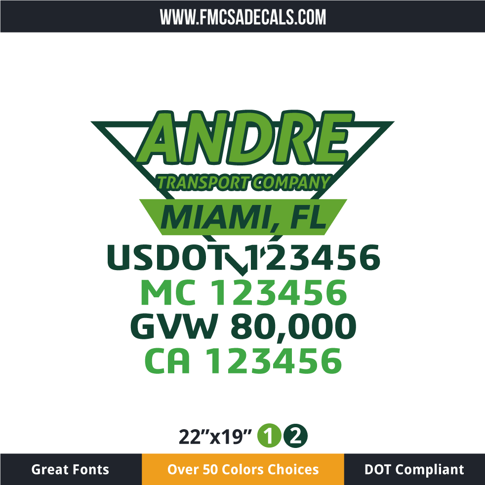 Custom US DOT & FMCSA Regulation Decals & Stickers for Business – FMCSA ...