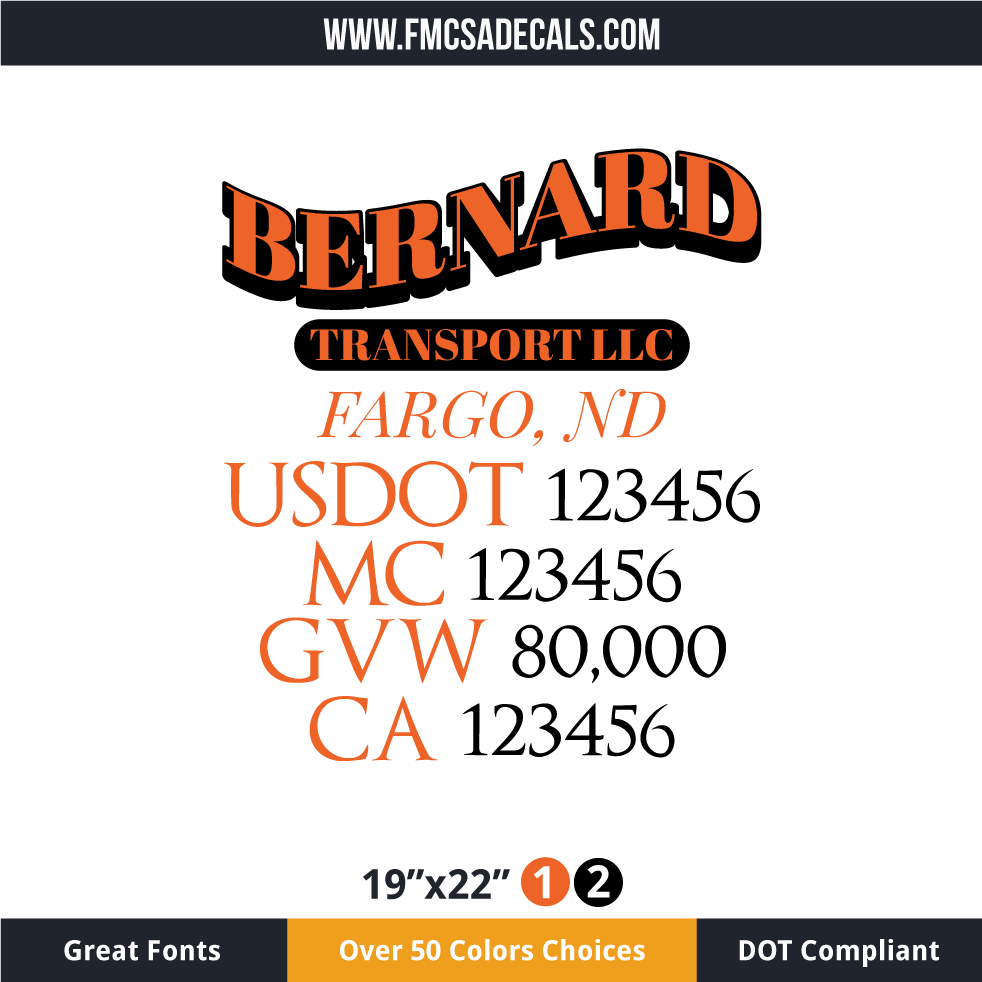 Trucking Themed Decals – FMCSA Decals