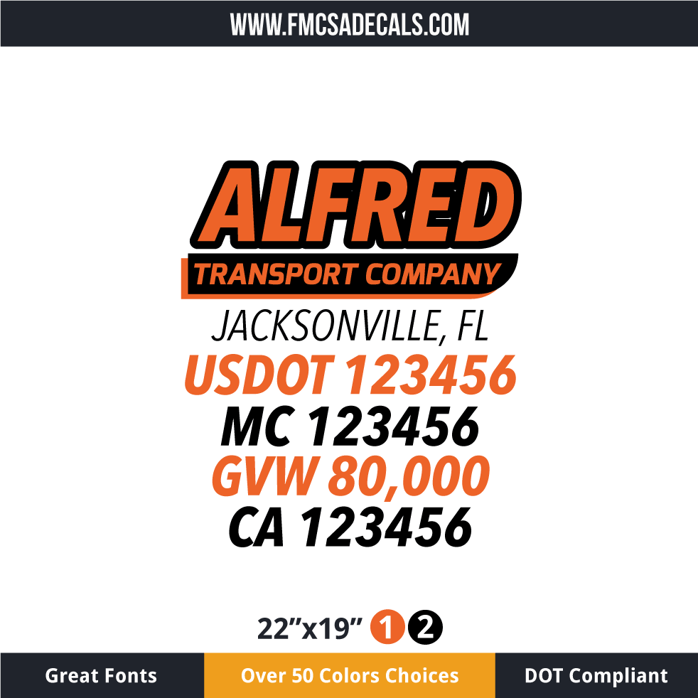 Trucking Themed Decals – FMCSA Decals