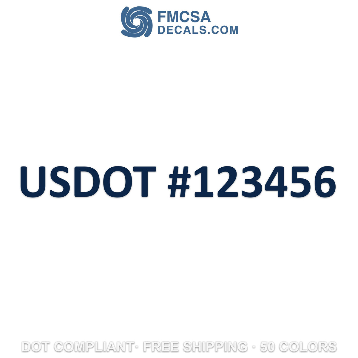 USDOT Number Sticker (Set of 2) – FMCSA Decals