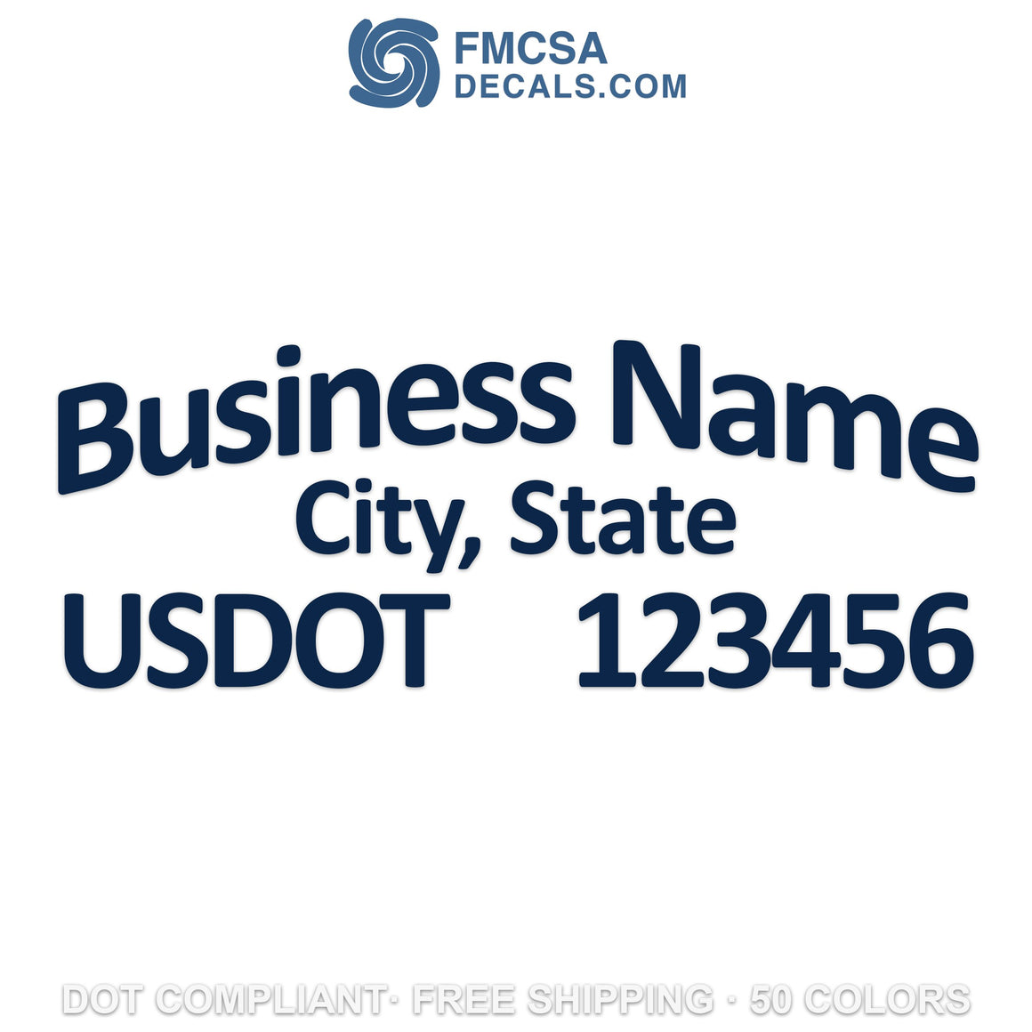 Custom US DOT & FMCSA Regulation Decals & Stickers for Business – FMCSA ...