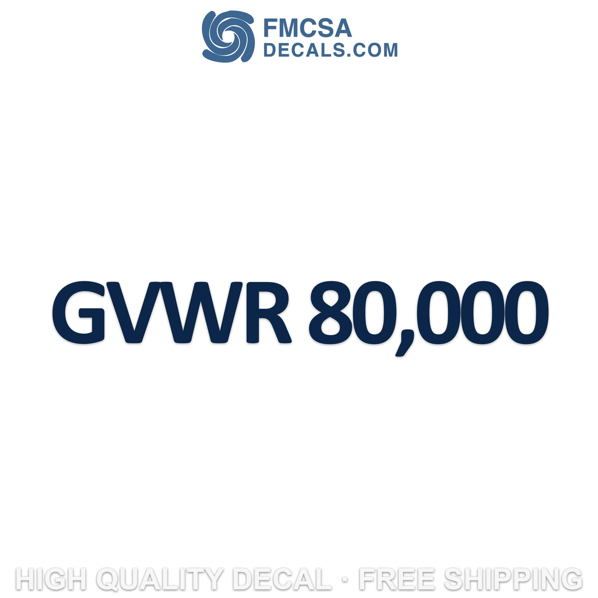 GVWR Number Decal (Set of 2) – FMCSA Decals