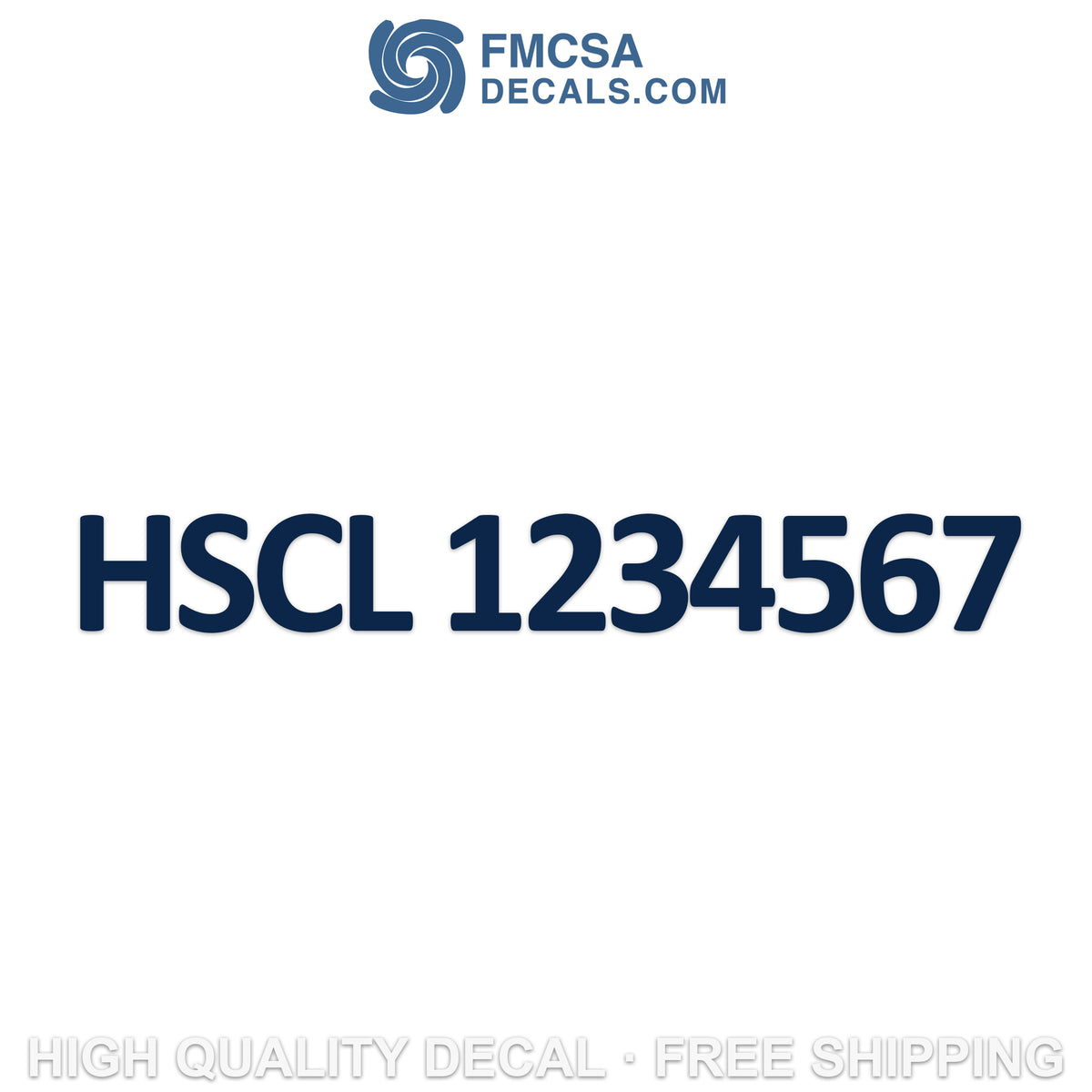 HSCL Number Decal (Set of 2) – FMCSA Decals