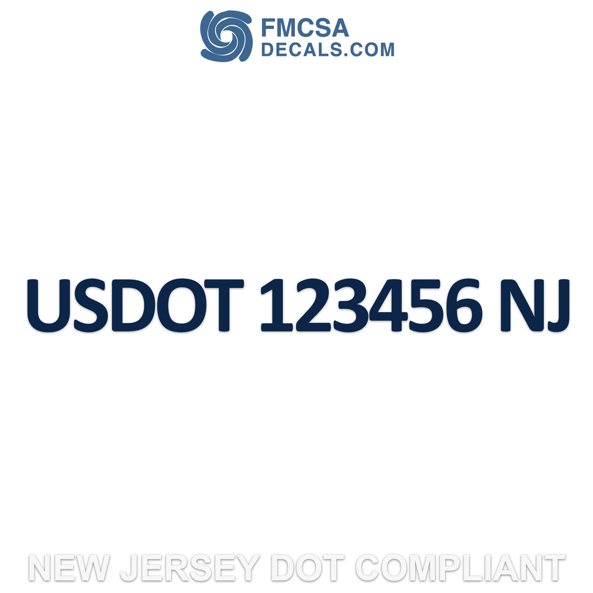 New Jersey US DOT Number Decal (Set of 2) – FMCSA Decals