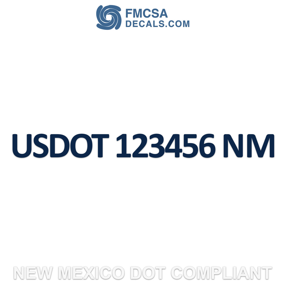 New Mexico US DOT Number Decal (Set of 2) – FMCSA Decals