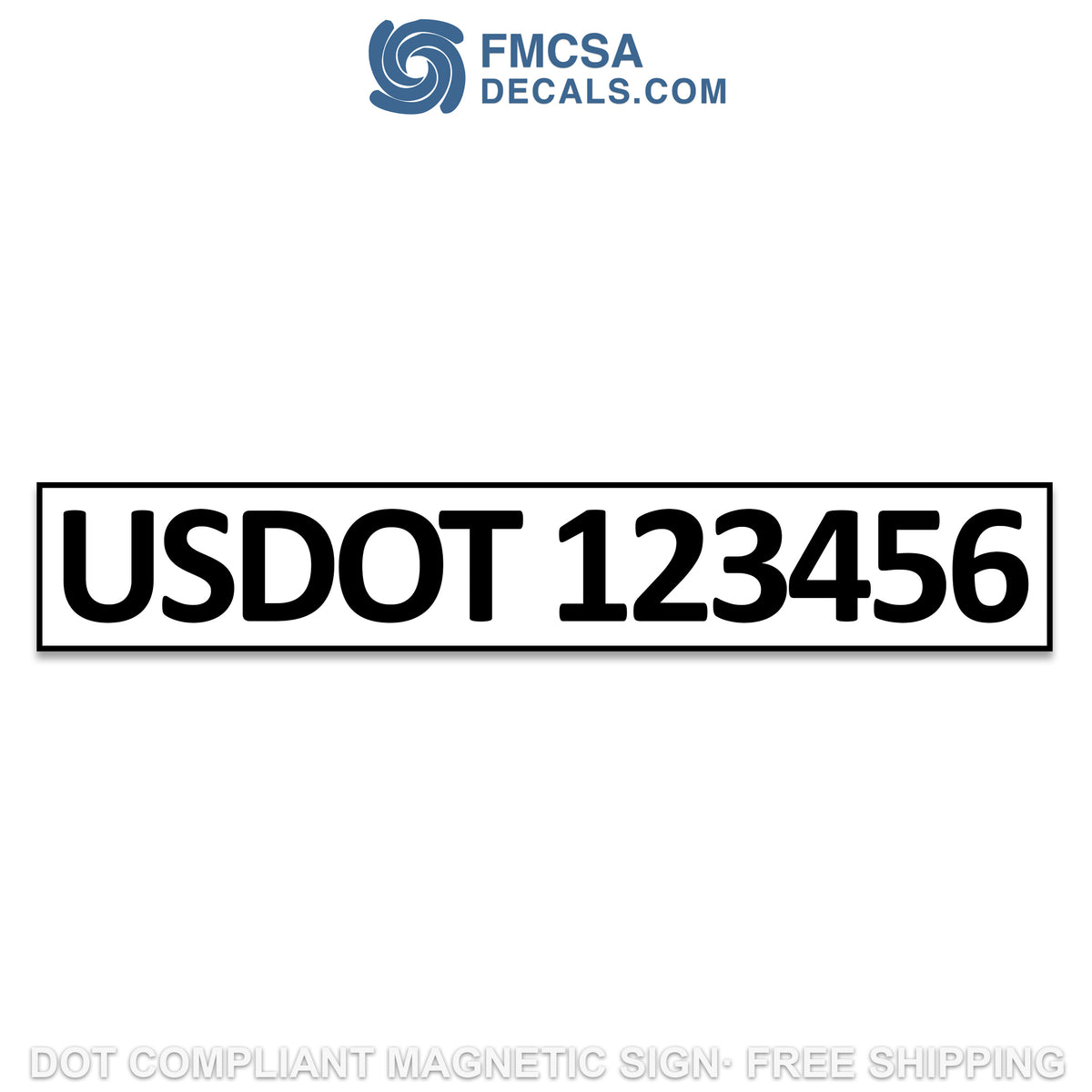 US DOT Number Magnetic Sign (Set of 2) – FMCSA Decals